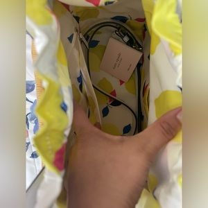 kate spade | Bags | Kate Spade Sam Wicker Lemon Zest Medium Satchel Nwt ...